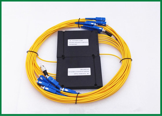 Dual Window single mode fiber splitter 1x6 , High Power Handing Optical Coupler