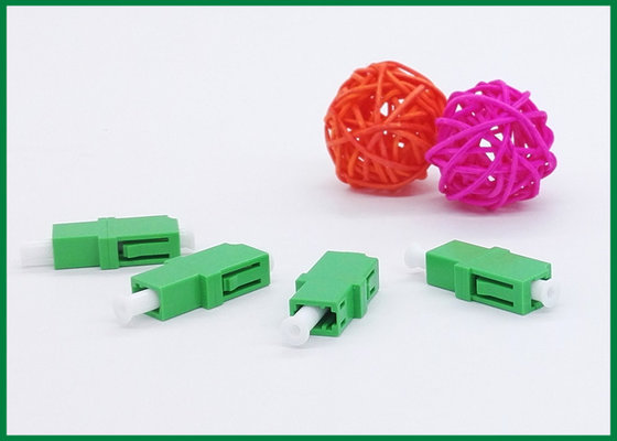 Simplex Plastic Green Housing APC / LC Optical Adapter Fiber Optic Adaptor