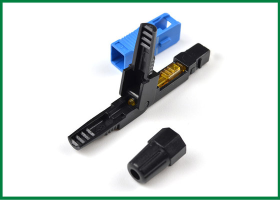 SC Fiber Optic Fast Connector , Easy Quick Field Assembly Pre polished SC / UPC Drop Cable