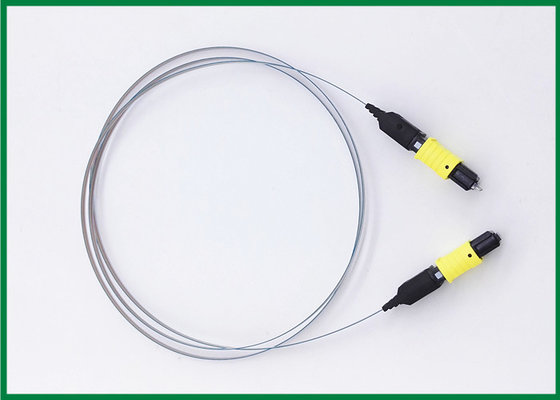 MPO 12 Ribbon Optical Fiber Patch Cord , Multimode Elite Low Loss Jumper Cable