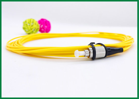 FC / UPC Pigtail Single Mode Fiber Optic Patch Cord , Yellow PVC Jacket