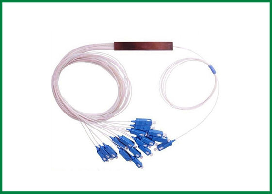 1x16 Steel Tube Blockless PLC Splitter SM With SC Connectors