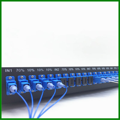 1U 19' Rack Mount SC / UPC 1*4 SM Optical Cable Splitter For FTTX System