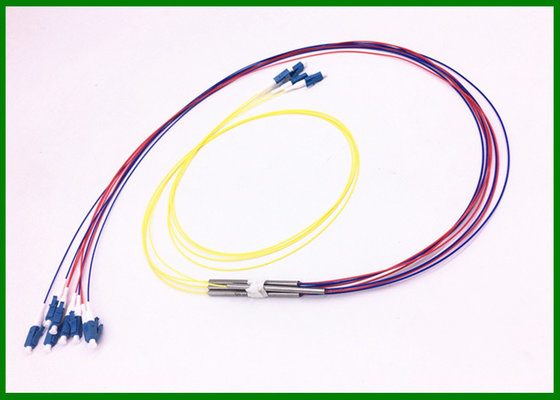 LC/UPC connector 1*2 SM Fused WDM with High Isolation in steel tube size
