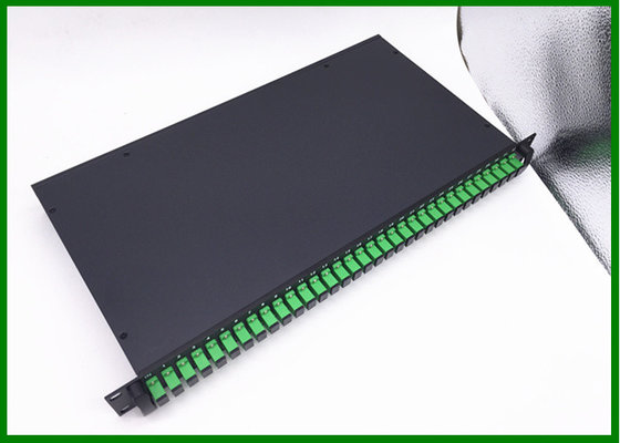 2*64 Fiber Optic PLC Splitter  with SC/APC connector in 1U 19' Rack Mount for PON system