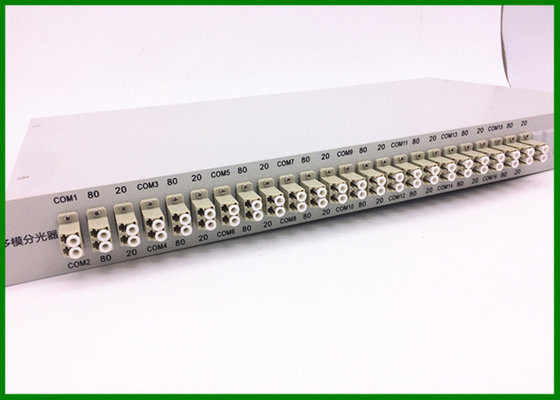 16pcs 1*2 OM2 Fused Splitter in 1U 19' RacK Mount for CA TV system