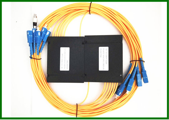 1310/1550nm 1*6 Single Mode Tree Fiber Coupler/Splitter with SC-FC Connetor in Plastic Box