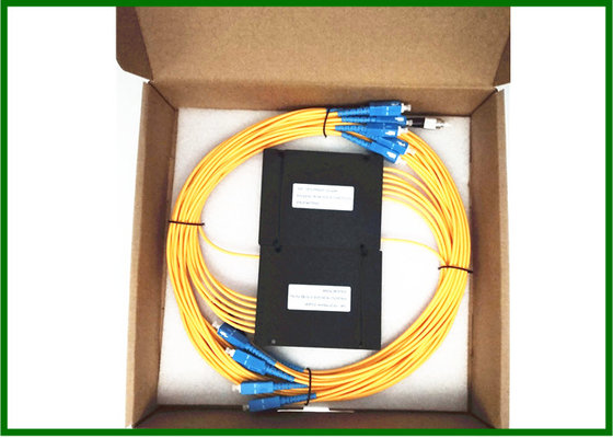 1310/1550nm 1*6 Single Mode Tree Fiber Coupler/Splitter with SC-FC Connetor in Plastic Box
