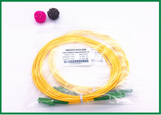 E2000 / APC Connecoter Single Mode Fiber Patch Cord / Simplex Patch Cord