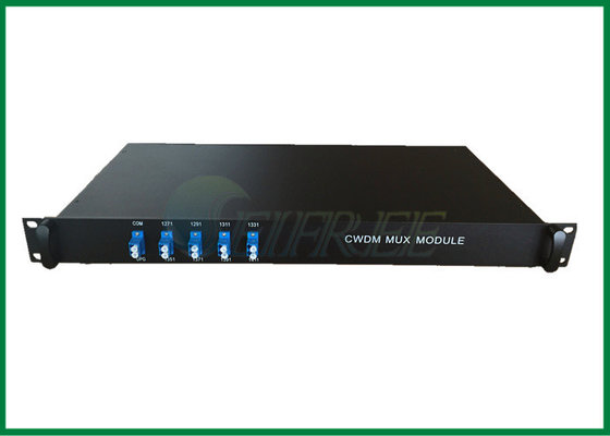 2 Fiber Cwdm Mux Demux Optical Network Module 4 / 8 / 16 Channles with Monitor Port 1310 / 1550nm