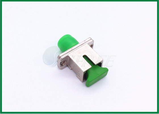 Single Mode Fiber Optic Cable Adapter Simplex  Converter Type  FC/APC To SC/APC Green