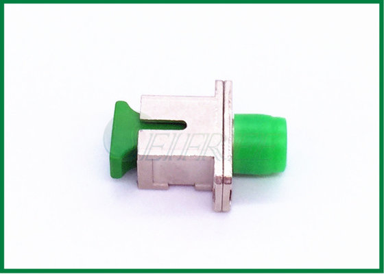 Single Mode Fiber Optic Cable Adapter Simplex  Converter Type  FC/APC To SC/APC Green