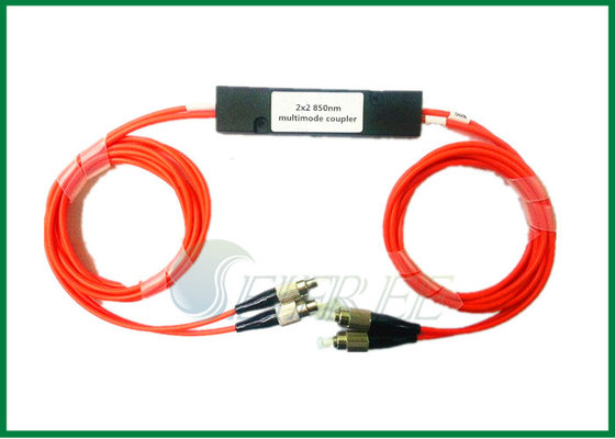 Optic Fused Fiber Coupler 2x2 850nm FBT Splitter Multimode With FC / UPC