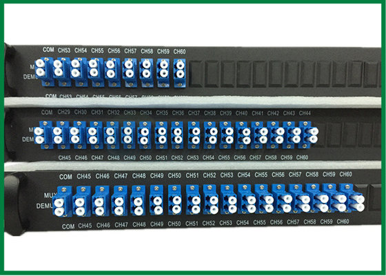 19' 1U Rack Mount Fiber Optic DWDM 100GHz 200GHz with Red Blue WDM C37