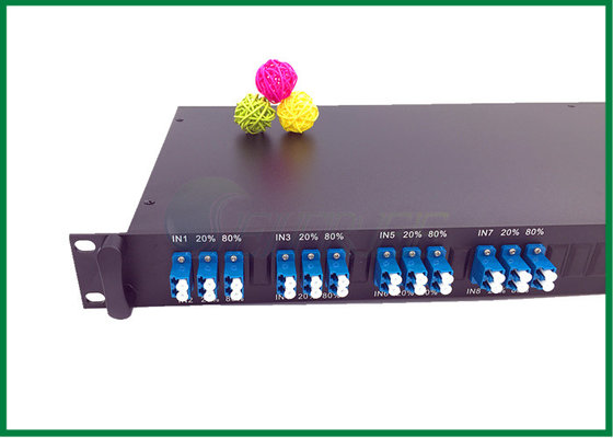 1310nm 1U Rack Mount Fiber Optic Splitter / Plc Optical Splitter