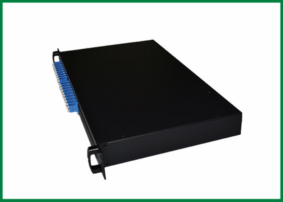 ODF FTTH Fiber Optic PLC Splitter , 19" Rack 1U Planar Lightwave Circuit Splitter