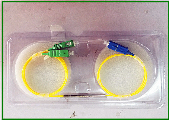 1x2 Ports 1310nm single mode fiber splitter coupling ratio 50 / 50