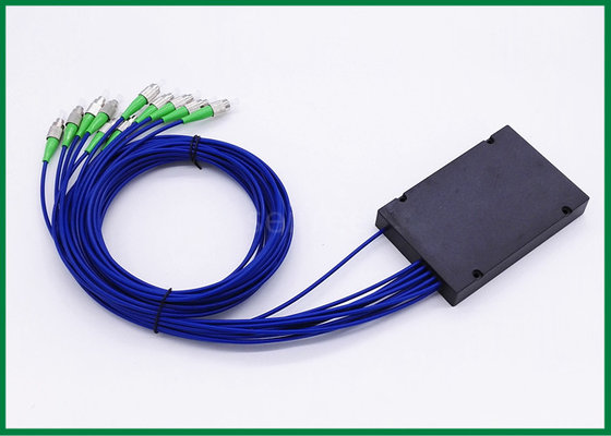 1xN Single Mode Fiber Coupler ABS Box Type Armoured Optical Cable FC / APC Connectors