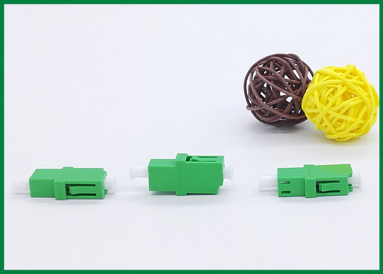 Simplex Plastic Green Housing APC / LC Optical Adapter Fiber Optic Adaptor
