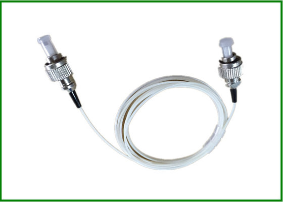 White Hytrel ST / UPC Simplex 0.9mm SM Cable Fiber Optic Patch Cord
