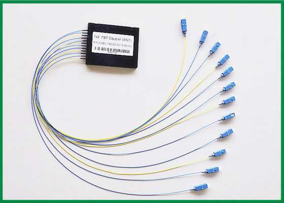 1x2 4 IN 1 SM Splitter Single Mode Fiber Coupler , Wideband 1550nm