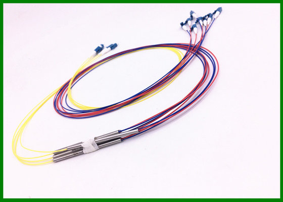 LC/UPC connector 1*2 SM Fused WDM with High Isolation in steel tube size
