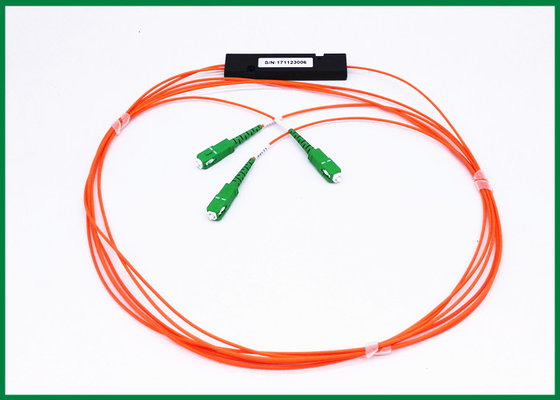 1x2 1310 / 1550nm Optical Cable Splitter , Wavelength Independent Fiber Coupler 2x2