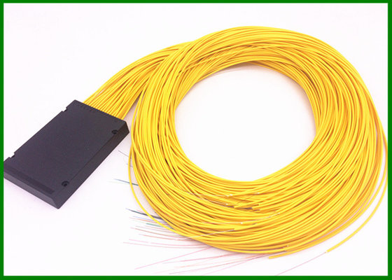 1*64 fiber optic plc splitter  2mm cable in 120*80*18mm box for FTTX project