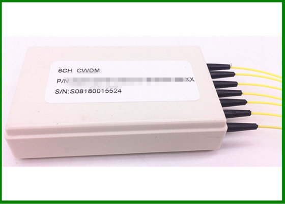OEM 6CH WDM Mux Demux in smaller plasti box with LC / UPC-LC / APC Connector
