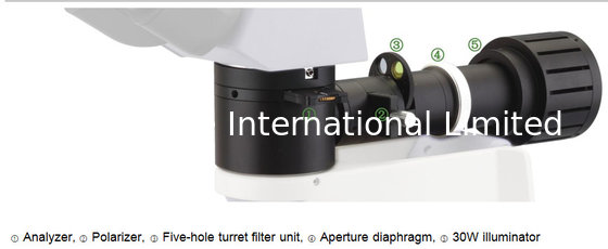 China Metallurgical optical microscope with iris aperture diaphragm 6V/30W Halogen lamp factory