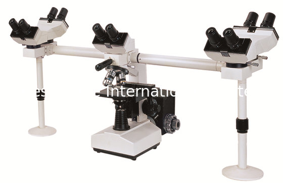 China LED Multi-Head Microscope Plan Achromatic And Halogen Lamp exporter