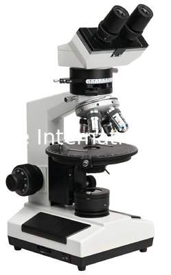 China 6V 20W Halogen Lamp Polarizing Optical Microscope Graduated Stage exporter