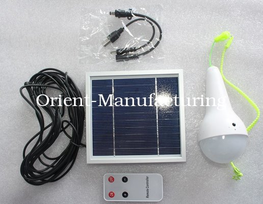 Free power with solar lamps 3W LED bulbs with lithium battery, remote functions