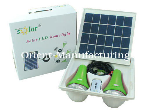 Solar power home  lighting kits 9W panel  lithium battery with remote control