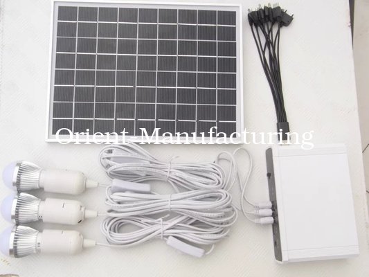 solar home power system with LED 3W bulbs switch cable solar lithium home