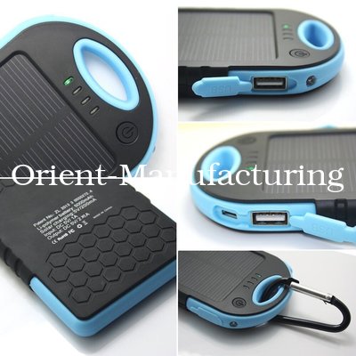 5000mAh Solar Panel Power Bank for Samsung Galaxy S4 S5 outdoor using IP65