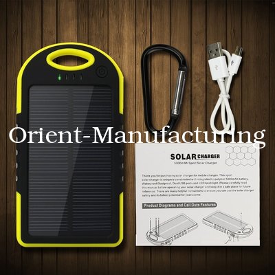 Waterproof Portable Solar Panel Charger 5000mAh Retail Wholesale Hot sell