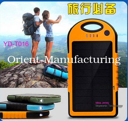 Portable Waterproof Cell Phone Solar Charger 12000mA for iPhone 6 plus CE/FCC/ROHS/MSDS