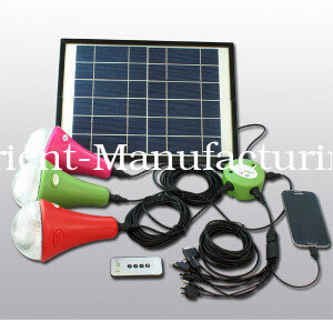 Solar power home  lighting kits 9W panel  lithium battery with remote control