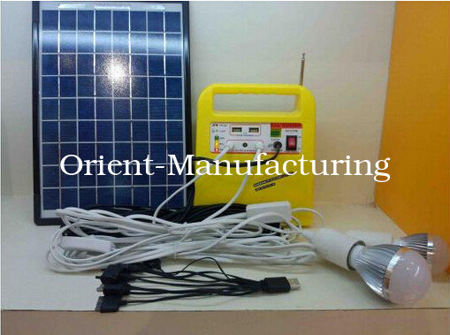 10W portable solar power system with  integrated radio/MP3 funnctions