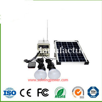 10W; 20W; 50W Portable Solar Power System builted in radio functions FM/AM radio, USB