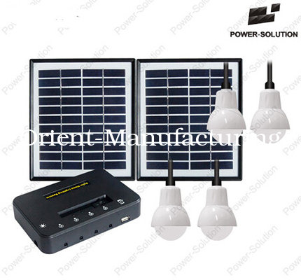 Portable solar power system builted in  lithium battery  with LED lighting for home