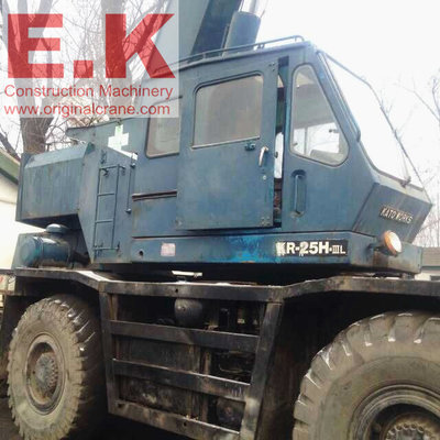 China 25ton used Japanese hydraulic jib trucked kato rough terrain crane (KR25H-III) manufacturer