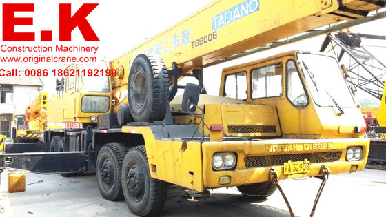 China Japanese Used mobile Tadano truck Crane 50ton boom truck crane, mobile crane (TG500B) manufacturer
