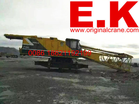 China Used Japanese track crane 150ton Kobelco crawler crane track crane lattice boom (7150) manufacturer