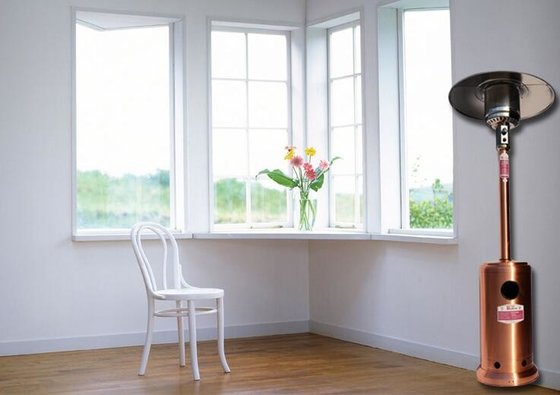 Outdoor Meeting Mushroom Patio Heater With Round Base Side Mounted Wheels