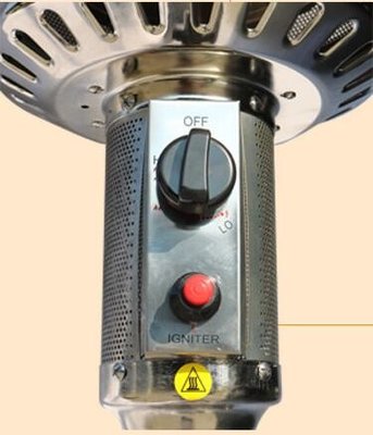 Outdoor Meeting Mushroom Patio Heater With Round Base Side Mounted Wheels