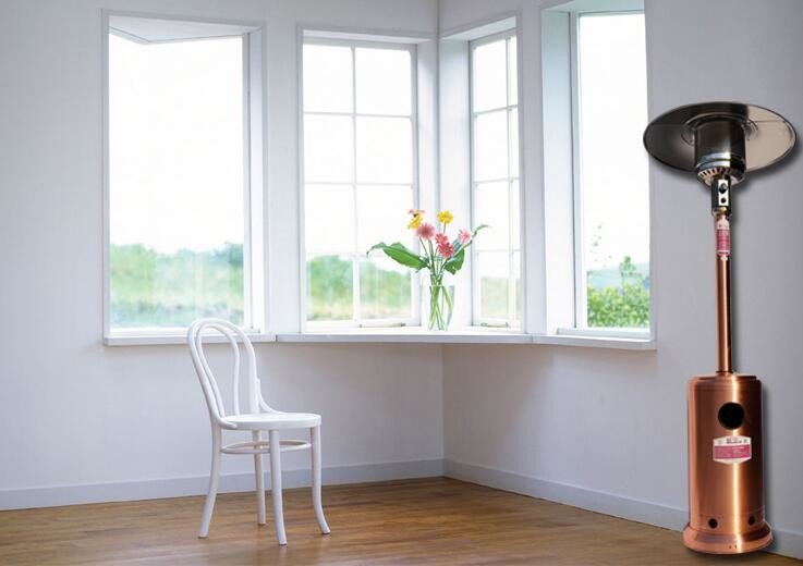 Outdoor Meeting Mushroom Patio Heater With Round Base Side Mounted Wheels