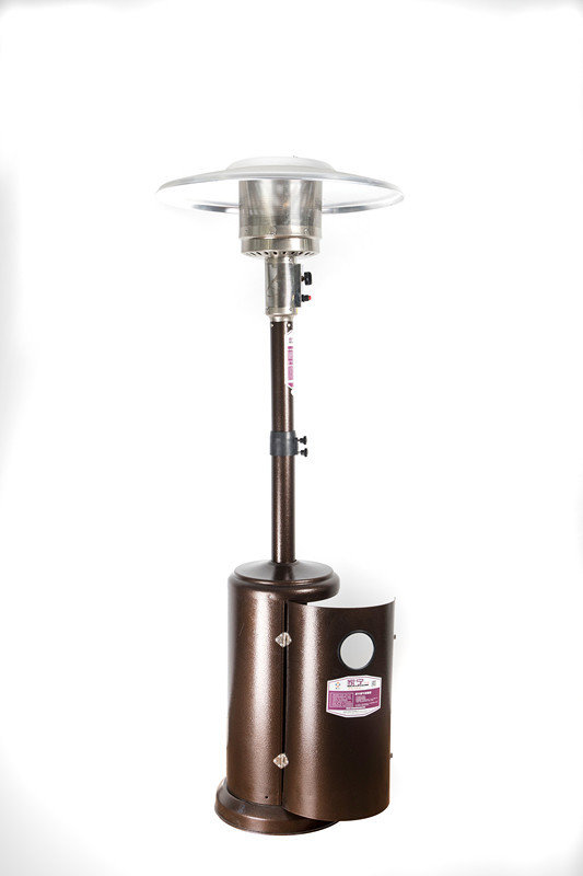 Tall Garden Treasures Patio Heater , 46000-BTU Mocha Steel Outdoor Party Heaters