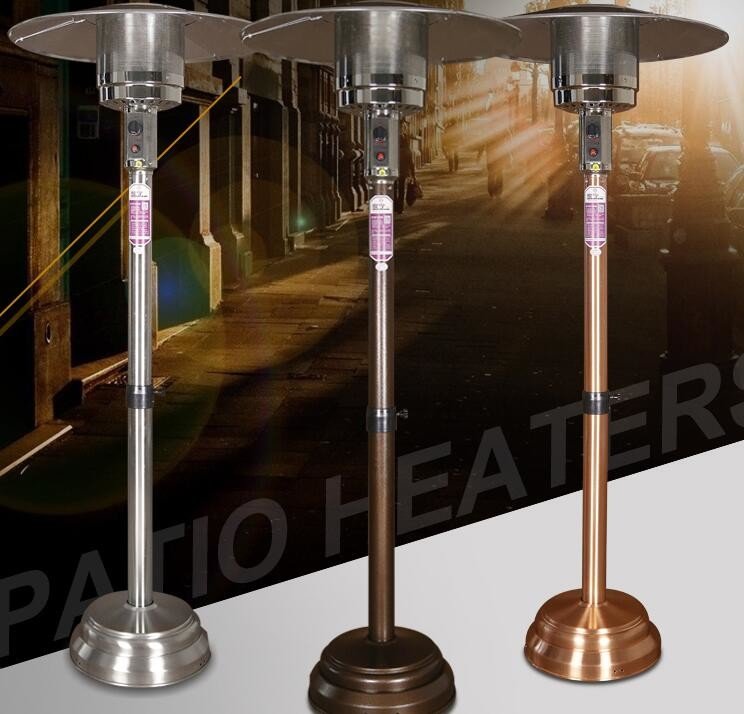 Remote Control Round Natural Gas Patio Heater 80~120 Square Meters Heating Area